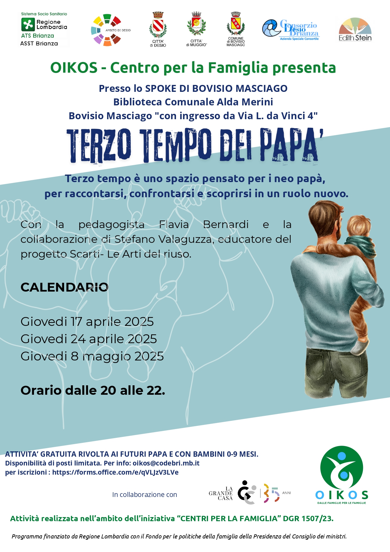 “Terzo tempo dei Papà” – Spazio per i neo papà – Comune di Limbiate