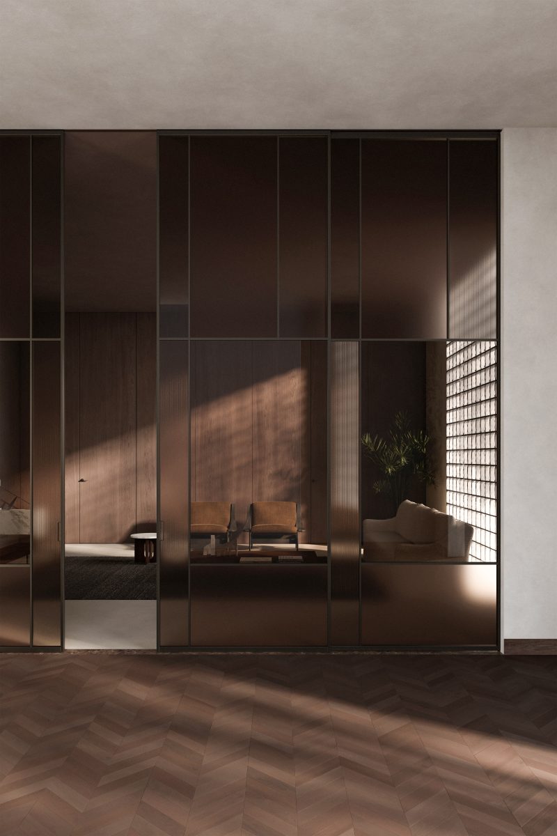 Porta divisoria in vetro VIVA Collage: design modulare tra luce e ...