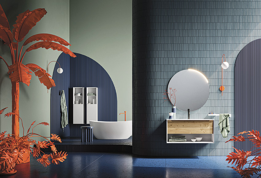 Approccio full color per la nuova collezione Master di Arbi Arredobagno