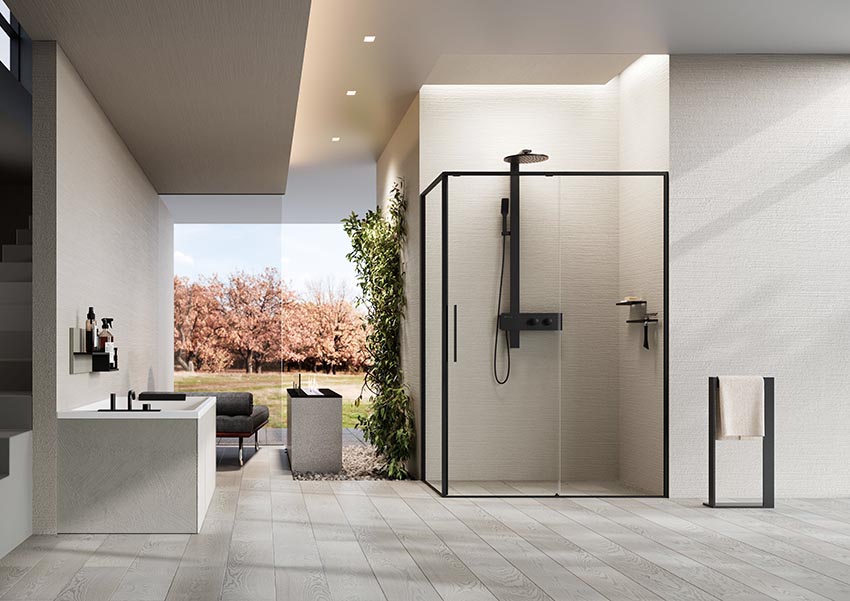 Box doccia Riga by Novellini, contemporaneo e minimalista