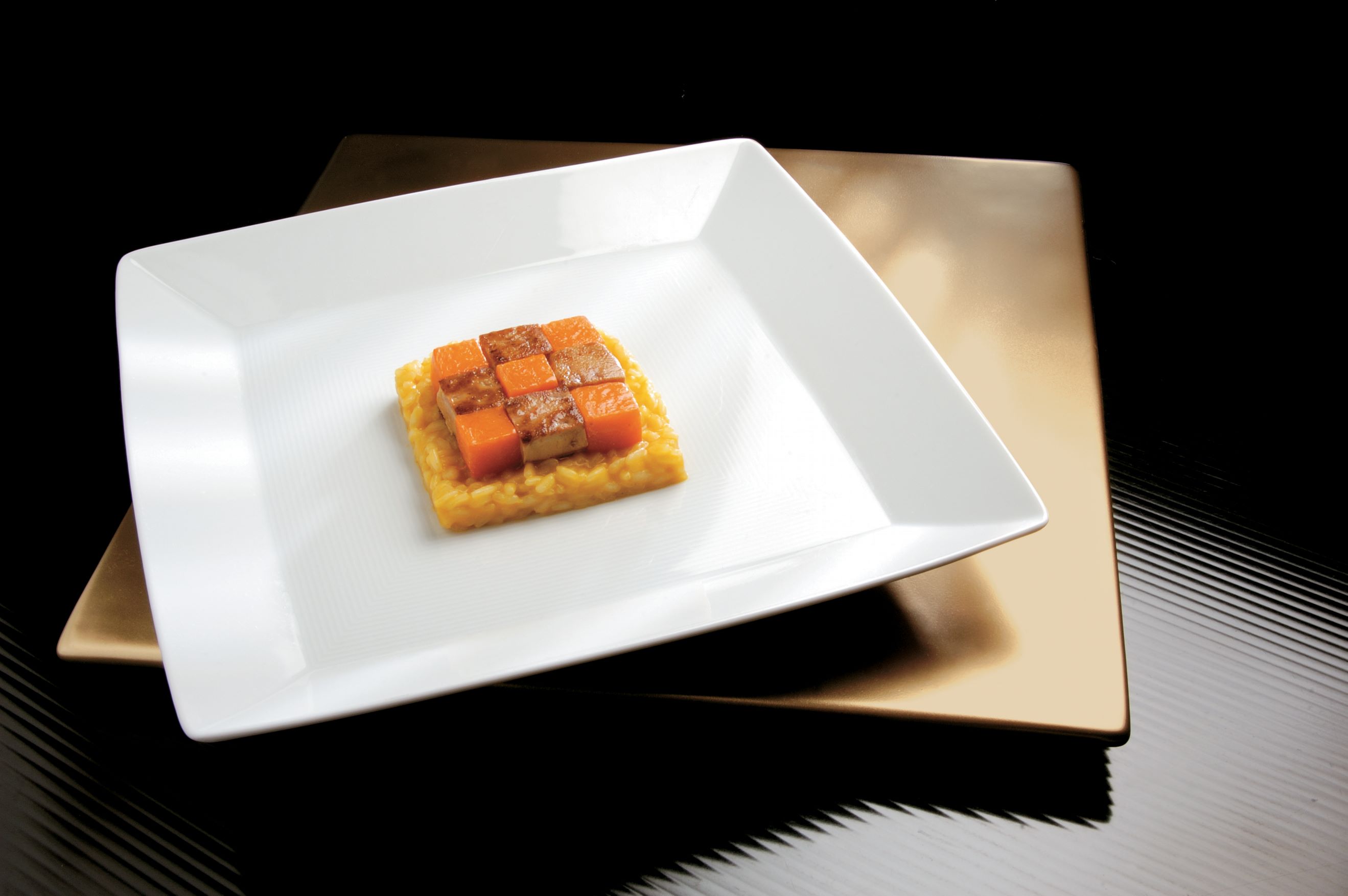 Riso, zucca e fegato d'oca - Italian Gourmet